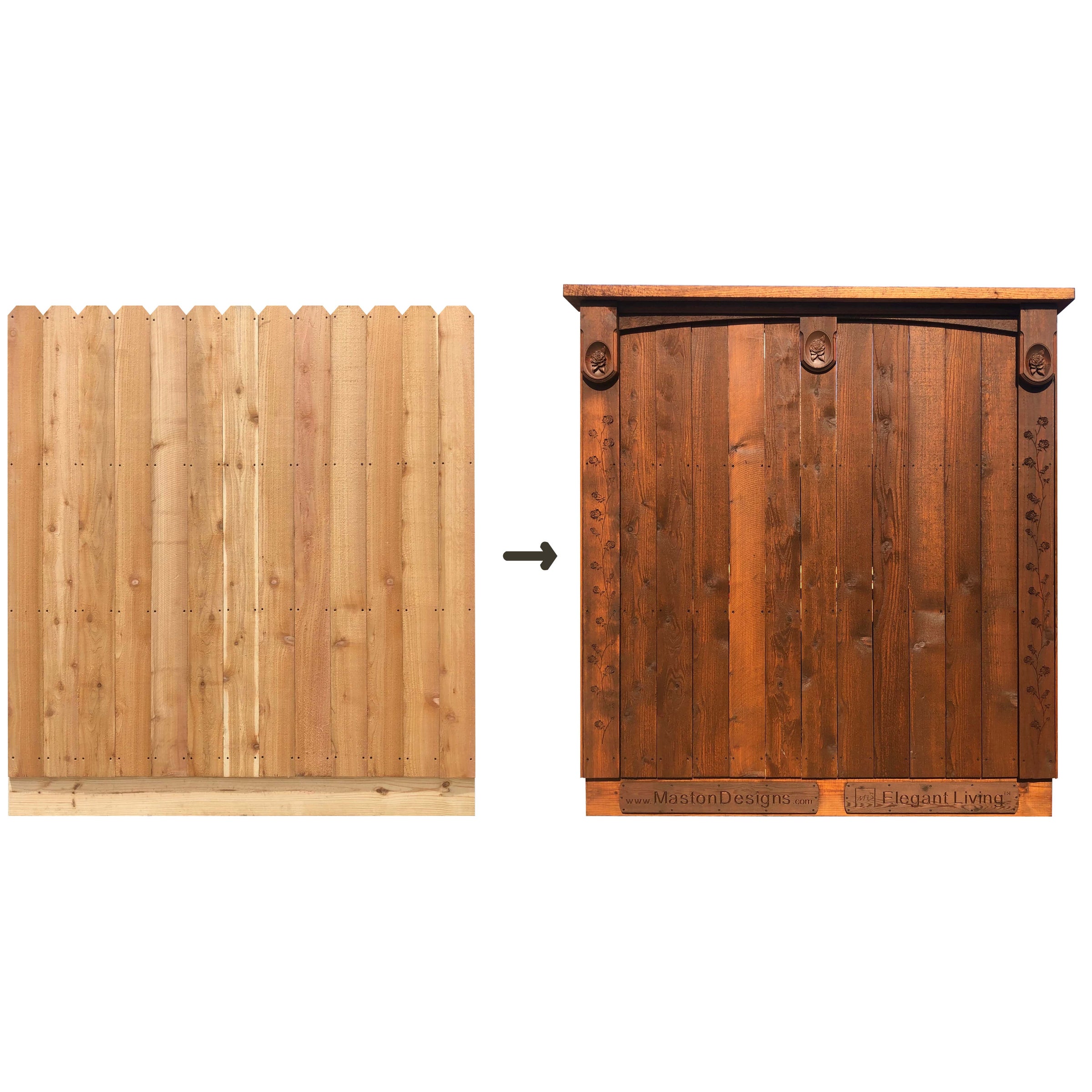 Ornamental Fence Decor like corbels, knee braces, and pickets ...
